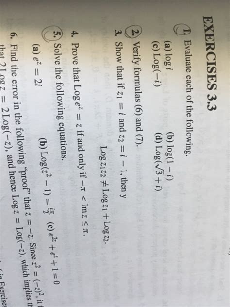 solved exercises 3 3 evaluate each of the following a log