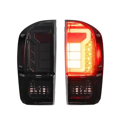 Tacoma Led Tail Lights Black Housing Smoked Lens 16 23 Tacoma