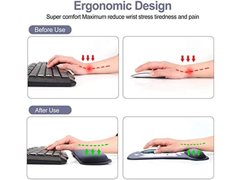 Tapete Rato Elkuaie Ergonômico Em Gel Wortenpt