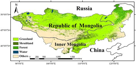 Location Map Of The Mongolian Plateau Download