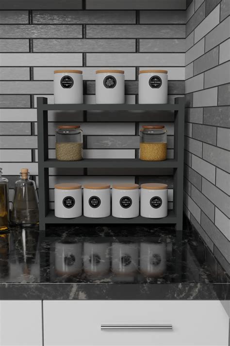 ნაცრისფერი სამდონიანი თარო Grand Store ონლაინ სათავსო