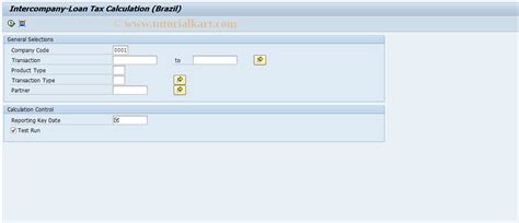 J1BICLTAX SAP Tcode Intercompany Loan Tax Calc Obs Transaction Code