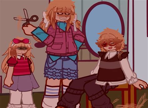 Giving Garret An Hair Cut Comic Art Girls Fnaf Characters Girls Be