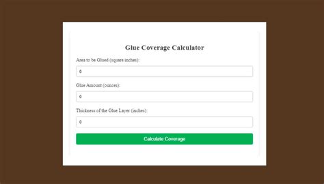 Glue Coverage Calculator Woodworking Advisor Glue Coverage Calculator Woodworking Advisor