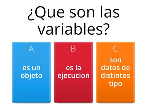 Tipos De Variables Y Funciones C Викторина