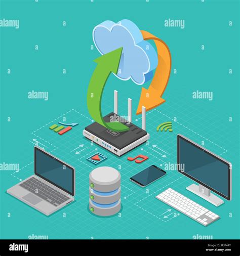 Cloud Computing Technology Isometric Stock Vector Image And Art Alamy