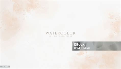 추상 수평 수채화 배경입니다 중립 밝은 갈색 색의 빈 공간 배경 그림 수채화 배경에 대한 스톡 벡터 아트 및 기타 이미지 수채화 배경 배경 주제 수채화 Istock