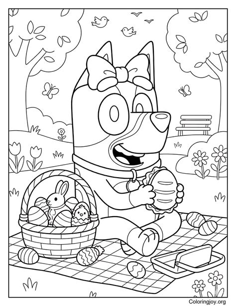 Bluey Easter Coloring Pages 26 Free Printables
