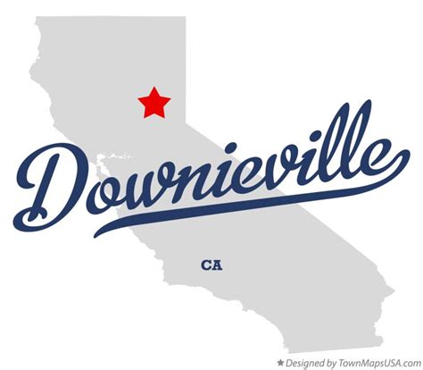 Map Of Downieville Ca California