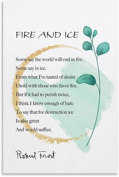 Fire And Ice Drawing Poem