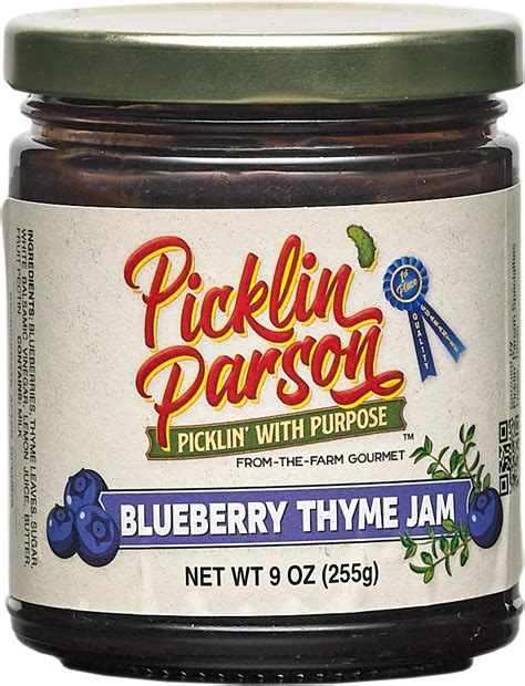 Picklin Parson Blueberry Thyme Jam 11 Oz Central Market Really
