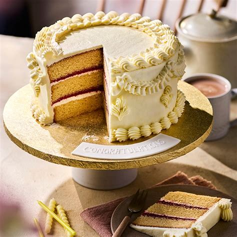 Vintage Style Lemon And Raspberry Lambeth Cake Waitrose And Partners