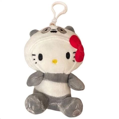 Sanrio Hello Kitty Panda 5in Plush Doll Keychain Kawaii Sanrio Hello Kitty Plush Dolls