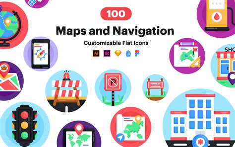 Navigation Icon Map Vector Icons TemplateMonster