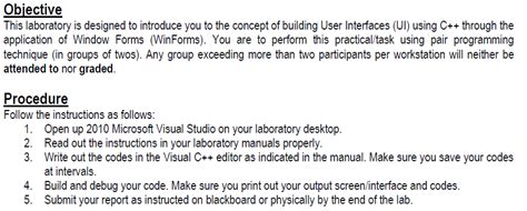 Objective This Laboratory Is Designed To Introduce