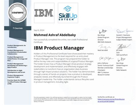 mohmed ashraf on linkedin ibm skillupedtech productmanagement ibm