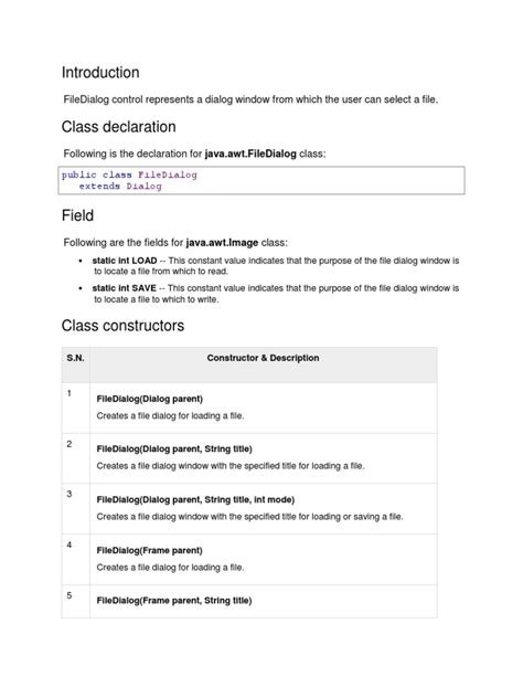 Java File Dialog Box Pdf Computer File Operating System Technology