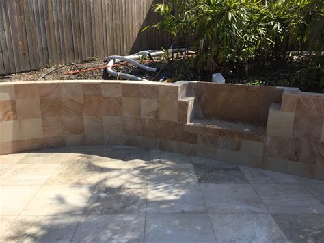 Everton Park Pool and Curved Outdoor Tiling - Allspex Tiling