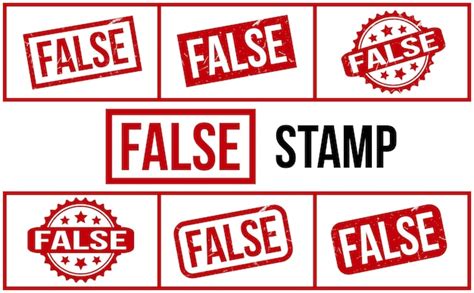 Premium Vector False Rubber Stamp Set Vector