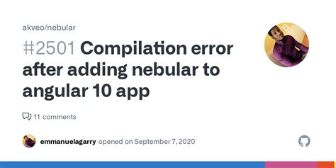 Compilation Error After Adding Nebular To Angular 10 App · Issue 2501 · Akveonebular · Github
