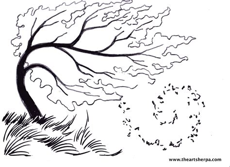 Wind Blowing Drawing At GetDrawings Free Download