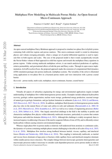(PDF) Multiphase Flow Modelling in Multiscale Porous Media: An Open ...