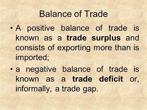 Favorable Balance Of Trade