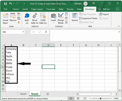 How To Create A Searchable Drop Down List In Excel