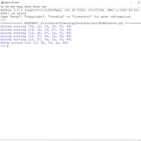 Bubble Sort Using Python