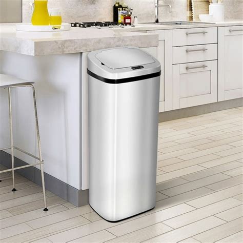Homcom 50l Infrared Automatic Motion Sensor Dustbin Rackhams