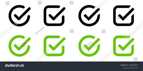 Check Box Icon Correct Accept Checkmark Stock Vector Royalty Free Shutterstock