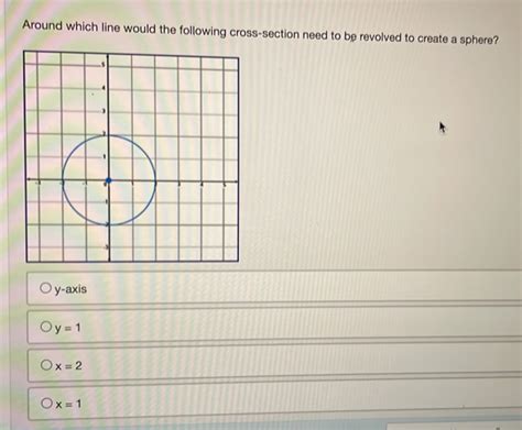 Solved Around Which Line Would The Following Cross Section Need To Be Revolved To Create A Solved Around Which Line Would The Following Cross Section Need To Be Revolved To Create A