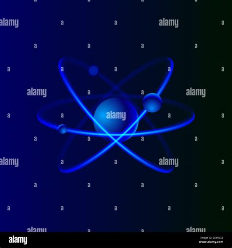 3d Illustration Of Atom Surrounded By Electrons Nuclear Atom 3d Cell