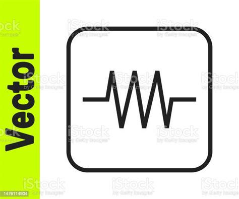 흰색 배경에 격리된 전자 회로 아이콘의 검은색 선 저항기 벡터 0명에 대한 스톡 벡터 아트 및 기타 이미지 0명 검은색 고압 전류 주의 Istock