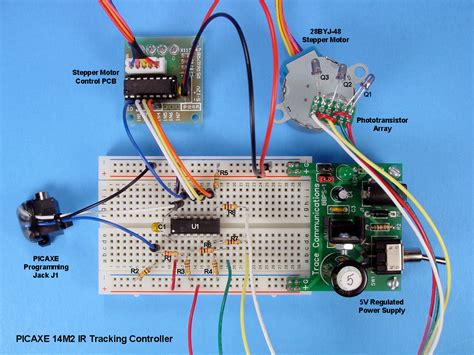 Building An Infrared Tracker With A Picaxe 14m2 And A Stepper Motor