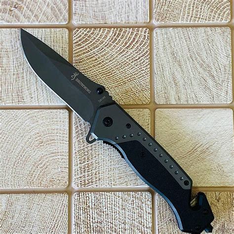 Складной нож флиппер Browning DA166-black со стропорезом, складной нож ...
