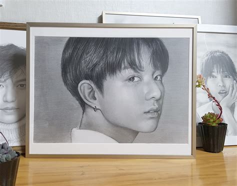 연필초상화 그리기 방탄소년단 Bts 정국 인물 연필그림 초상화갤러리 초상화제작 드로잉이즈