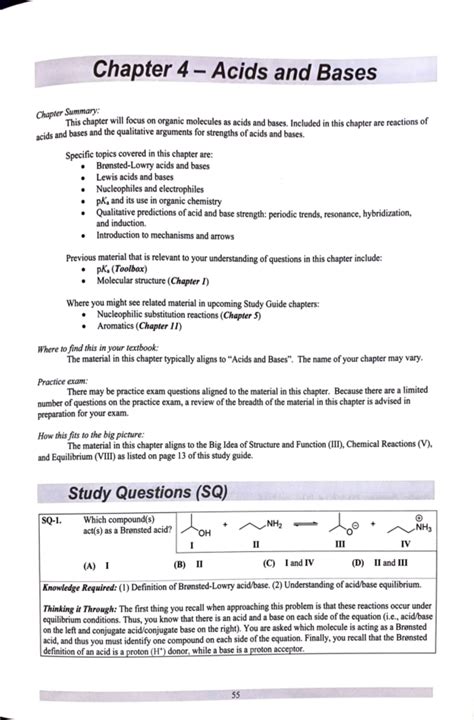 Acids And Bases Chapter Summary This Chapter Will Fo Cu On Organic Molecules As Acids And