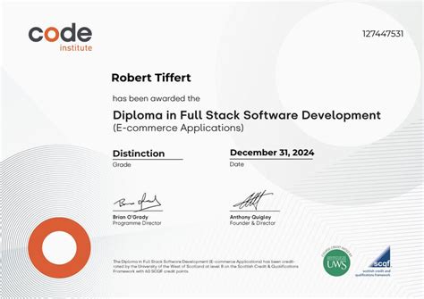 Codeinstitute Diplomainfullstacksoftwaredevelopment Achievement Robert Tiffert 47 Comments