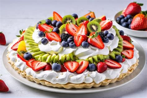 Premium Photo Pavlova A Dessert Consisting Of A Meringue Base Topped