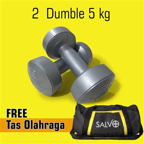 Barbel 5kg Sepasang Dumbel Hercules Salvo Gratis Tas Olahraga Salvo Lazada Indonesia