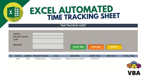 Build An Automated Time Tracking Sheet In Excel Youtube