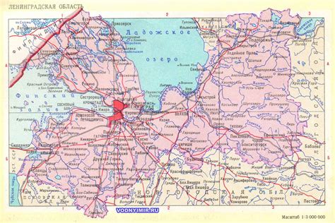 Карта Ленинградской области — скачать