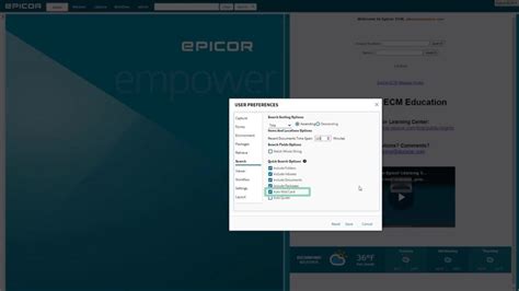 Epicor Ecm User Account Preferences Epicor Erp Knowledge On Demand