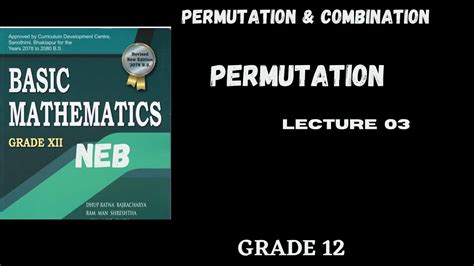Lecture 03 Permutation Permutation And Combination Nebbasic