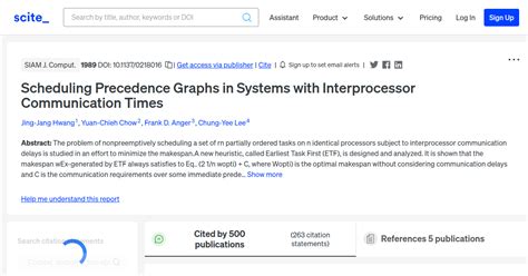 Scheduling Precedence Graphs In Systems With Interprocessor