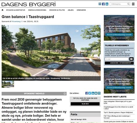 Dagens Byggeri Skriver Om Taastrupgaard Wissenberg A S