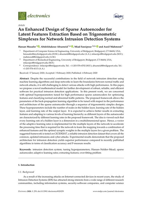 Pdf An Enhanced Design Of Sparse Autoencoder For Latent Features Extraction Based On