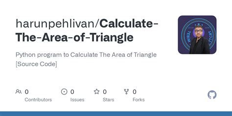 GitHub Harunpehlivan Calculate The Area Of Triangle Python Program To Calculate The Area Of