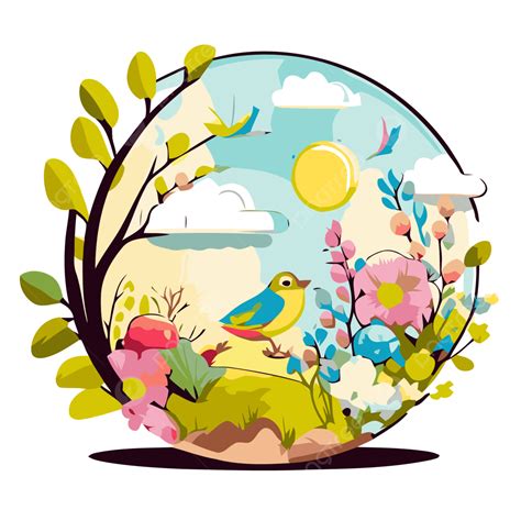 봄 여름 벡터 스티커 클립 아트 화려한 만화 스타일로 상표 Png 일러스트 및 벡터 에 대한 무료 다운로드 Pngtree